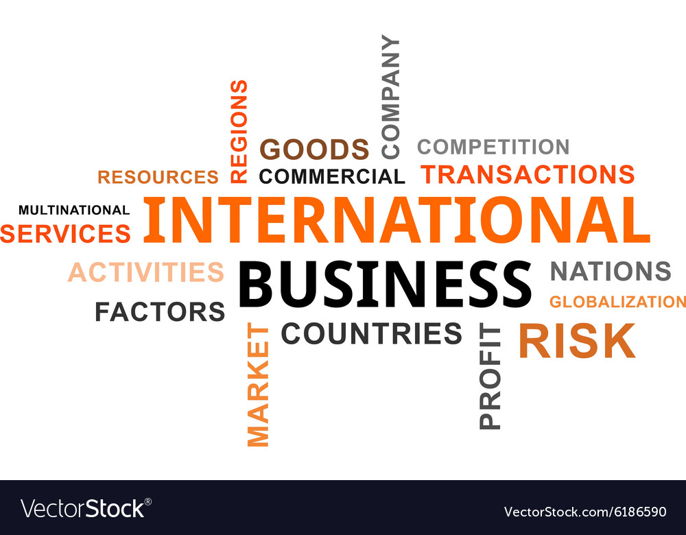 Word cloud international business Royalty Free Vector Image