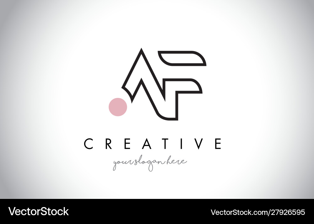 Af letter logo design with creative modern trendy Vector Image