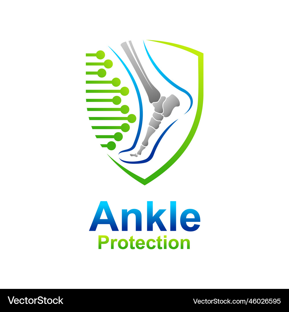 Ankle protection logo care logo Royalty Free Vector Image