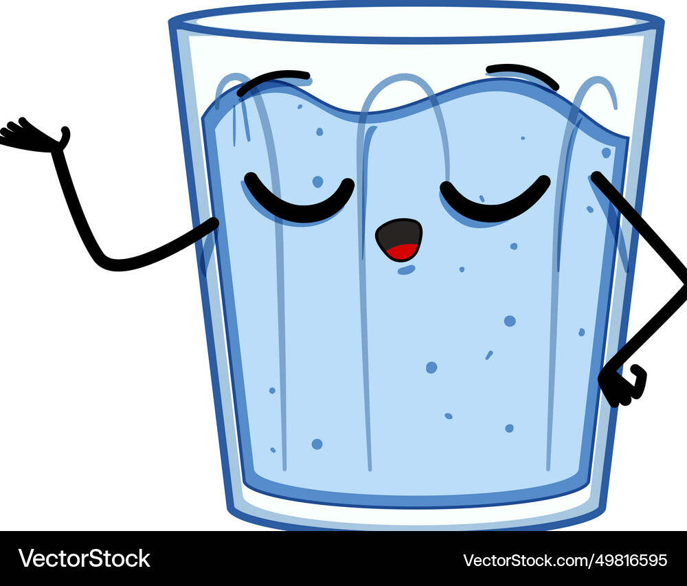 Clean water eco character cartoon Royalty Free Vector Image