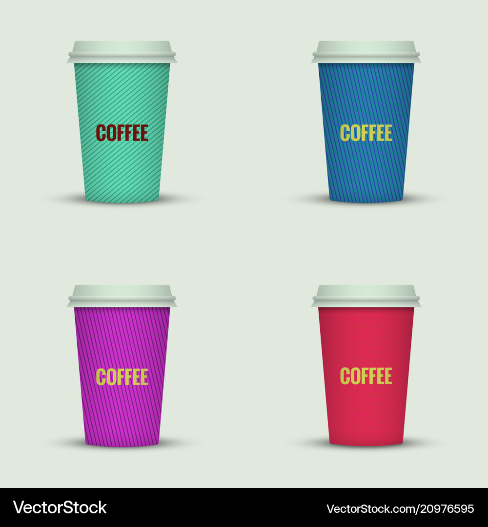 Coffee cup to go creative template Royalty Free Vector Image