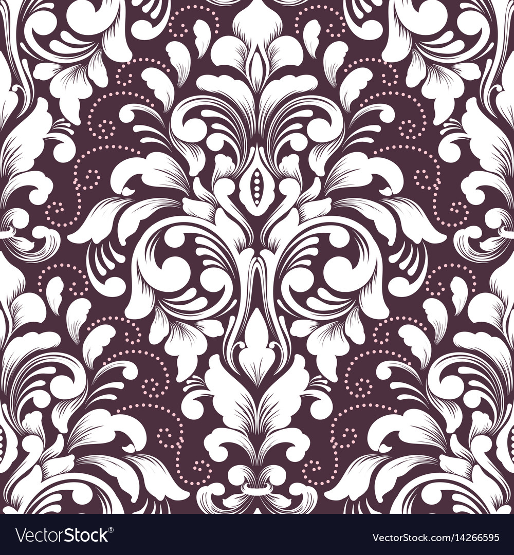 Damask seamless pattern element classical luxury Vector Image