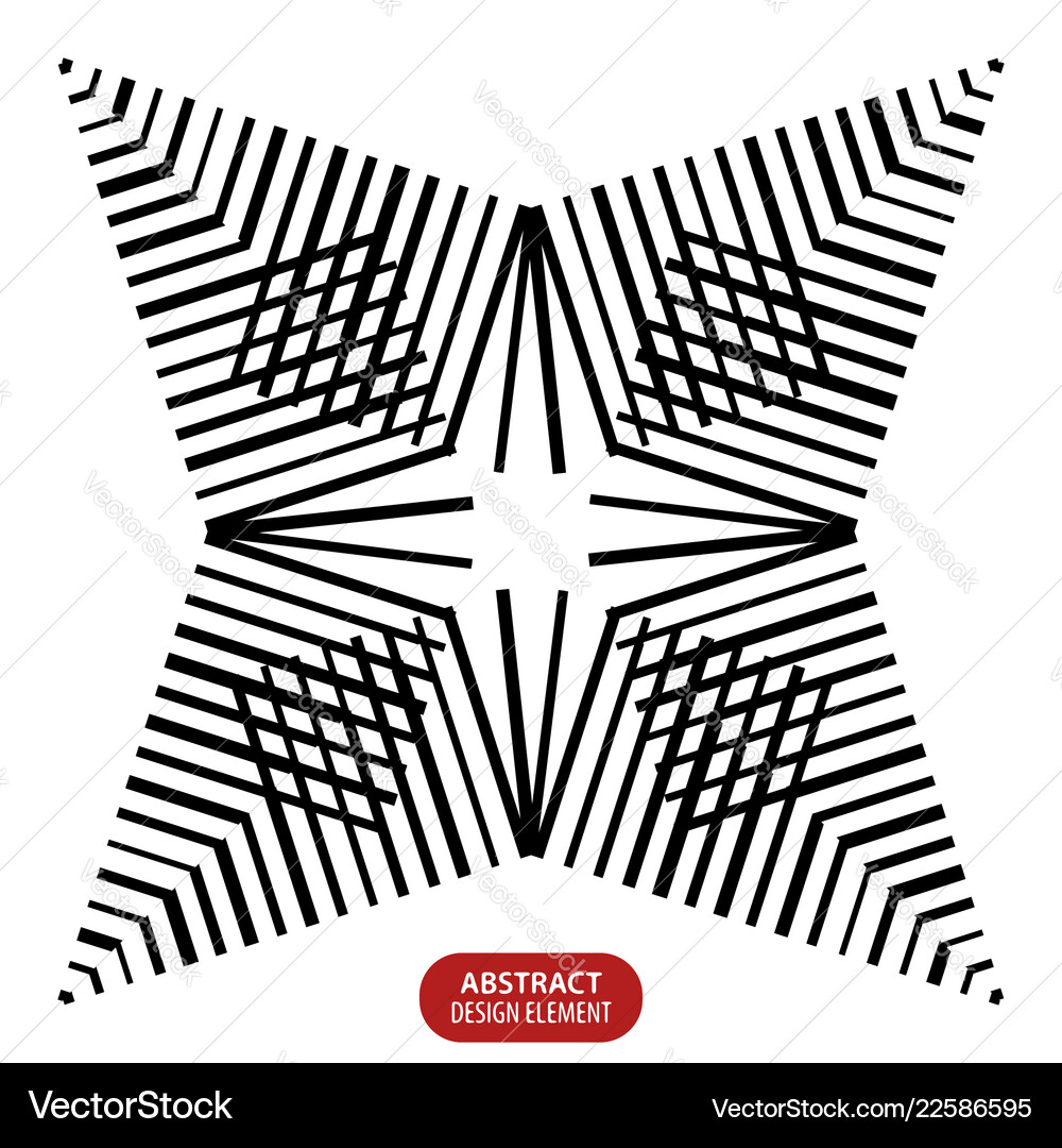 Geometric element made of lines abstract Vector Image