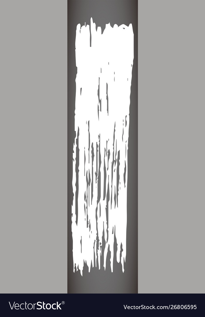 Hand-drawn long white thick brush vertical line Vector Image Hand-drawn long white thick brush vertical line Vector Image