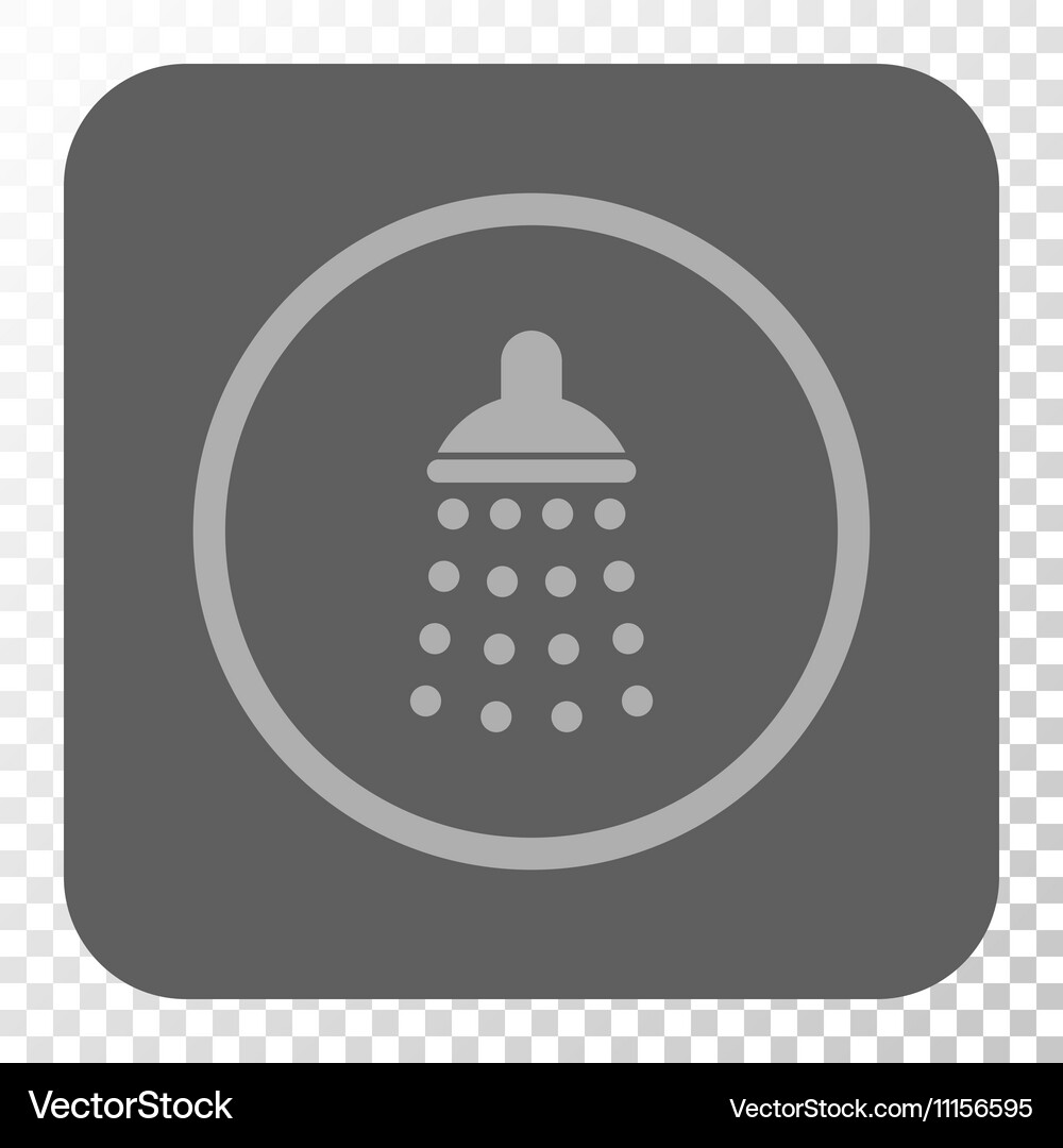 Shower rounded square button Royalty Free Vector Image
