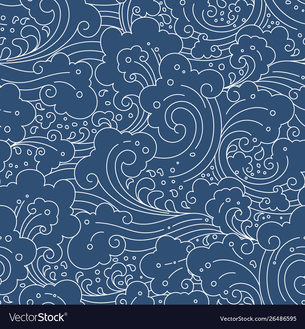 Water wave seamless background Royalty Free Vector Image