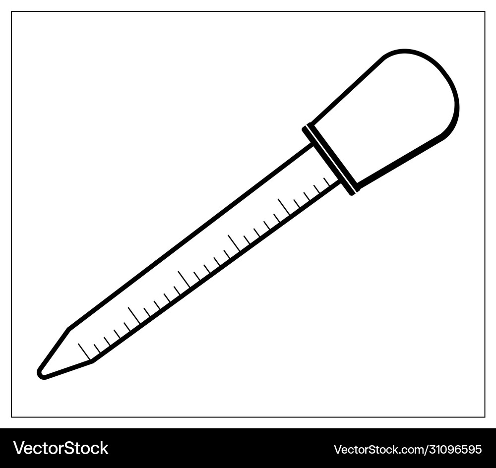 With outlines medicine dropper icon for web Vector Image