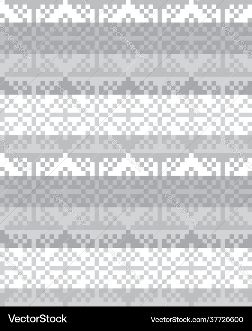 Black and white christmas fair isle seamless Vector Image