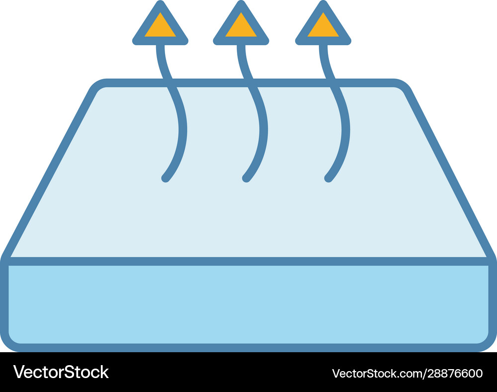 Breathable mattress color icon Royalty Free Vector Image