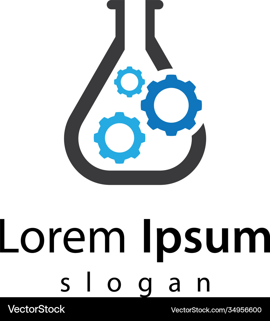 Gear lab logo images Royalty Free Vector Image