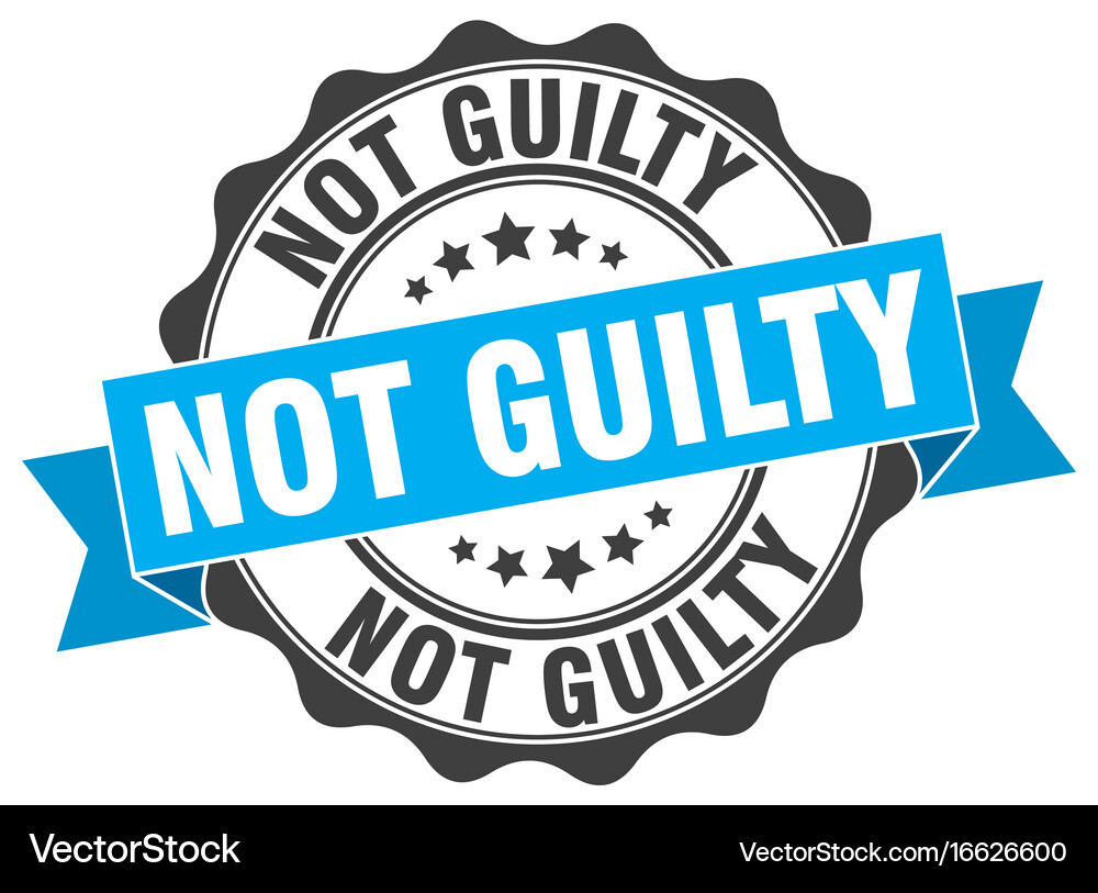 Not guilty stamp sign seal Royalty Free Vector Image