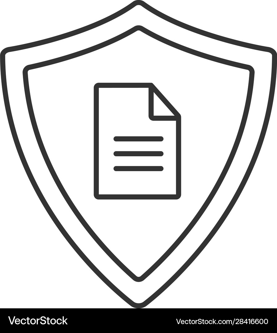 Personal document security linear icon Royalty Free Vector
