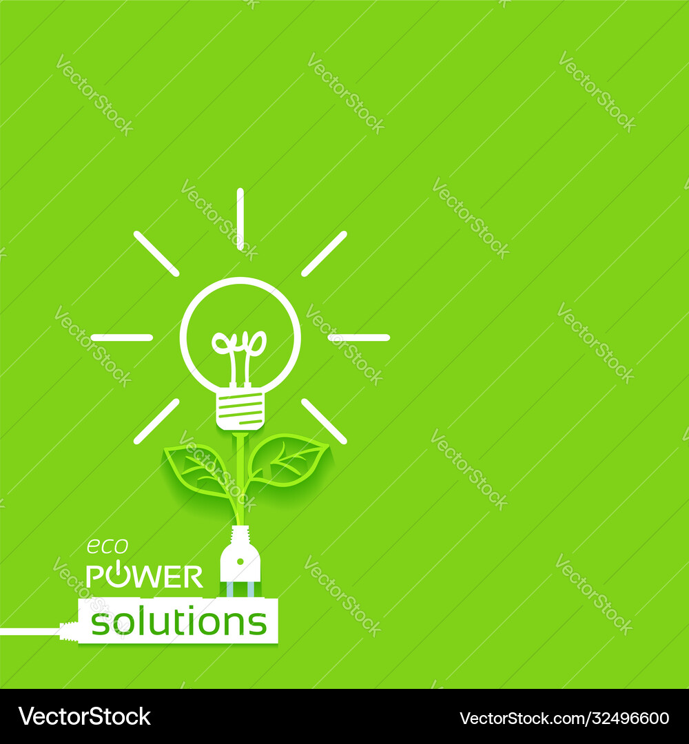 Power concept background design green energy Vector Image