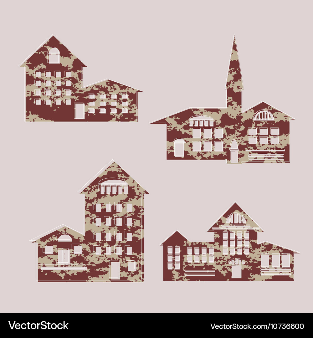 Set of house1 Royalty Free Vector Image - VectorStock