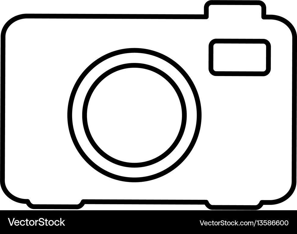 Silhouette camera photo icon Royalty Free Vector Image