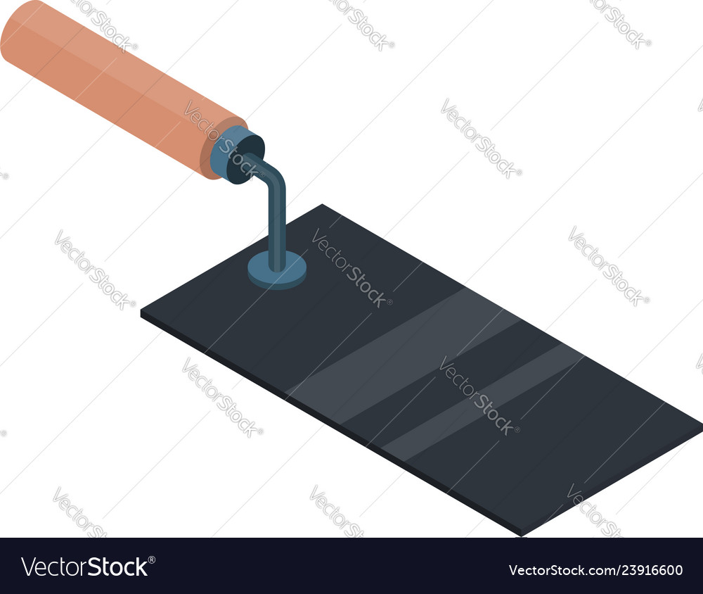 Square trowel icon isometric style Royalty Free Vector Image Square trowel icon isometric style Royalty Free Vector Image