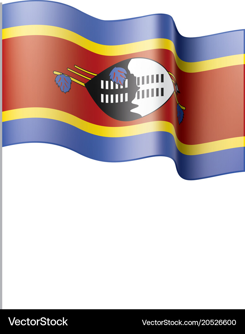 Swaziland flag Royalty Free Vector Image - VectorStock