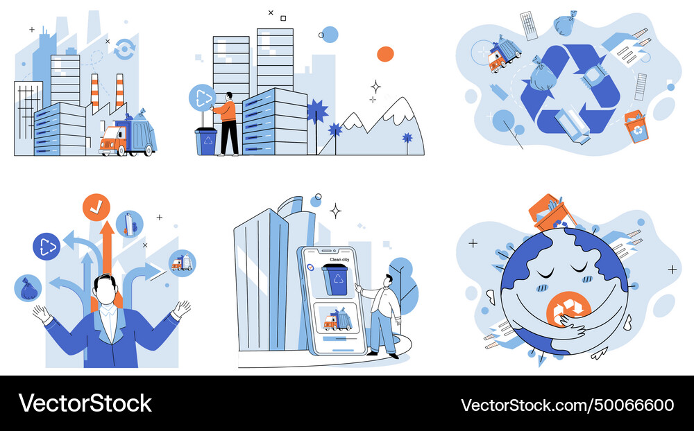 Waste management rubbish can be transformed Vector Image