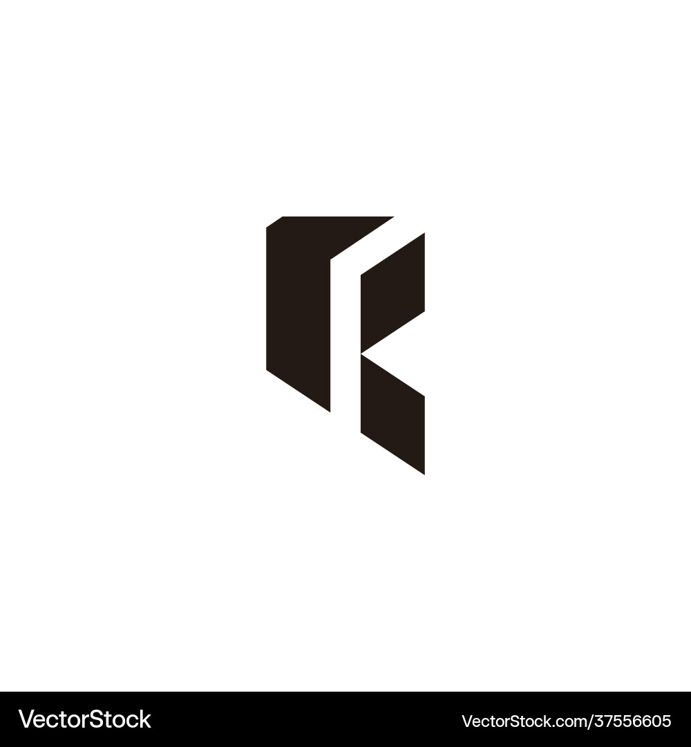 Abstract letter rk simple polygonal logo Vector Image