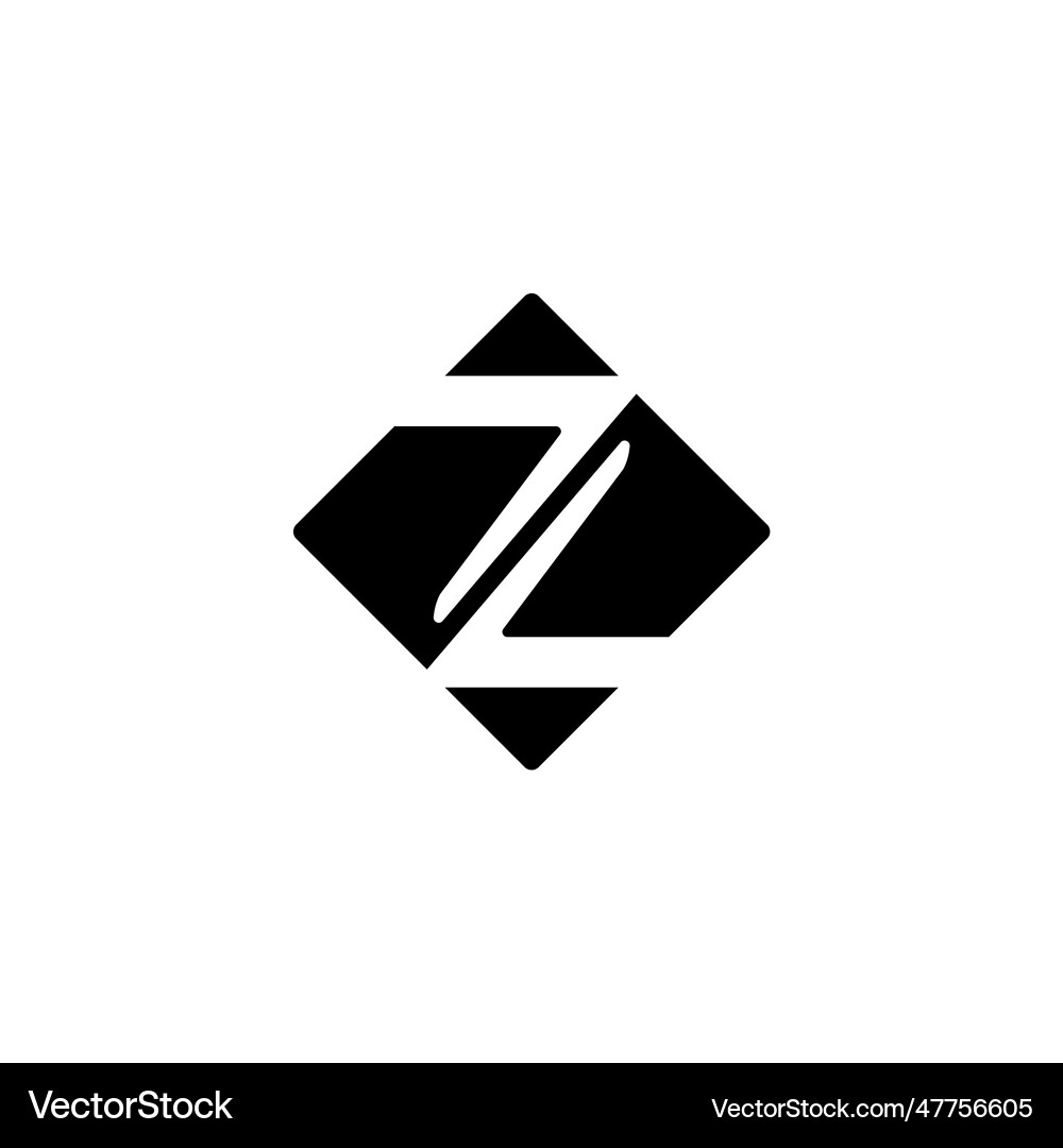 Abstract letter z logo initial z with creative Vector Image