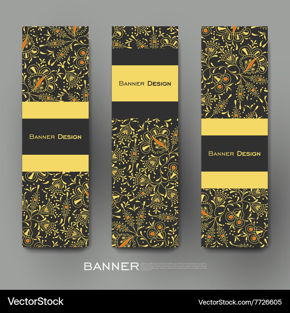 Beautiful banner template with floral Royalty Free Vector