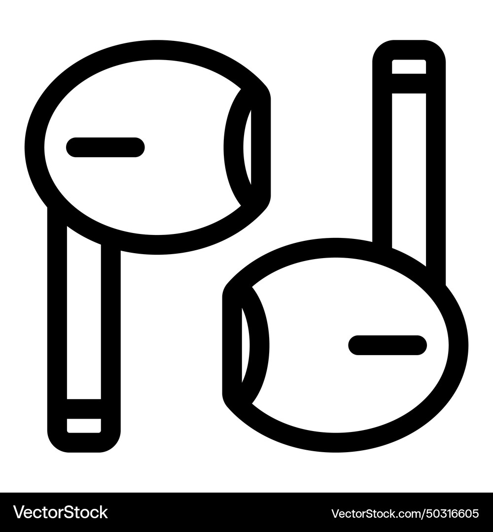 Bluetooth headphones flat icon isolated on white Vector Image
