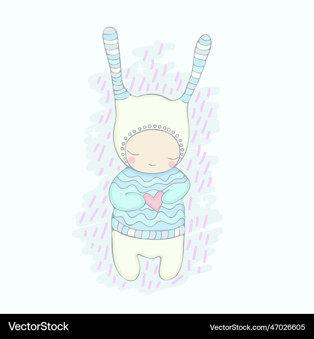 Cartoon cute smiling character Royalty Free Vector Image