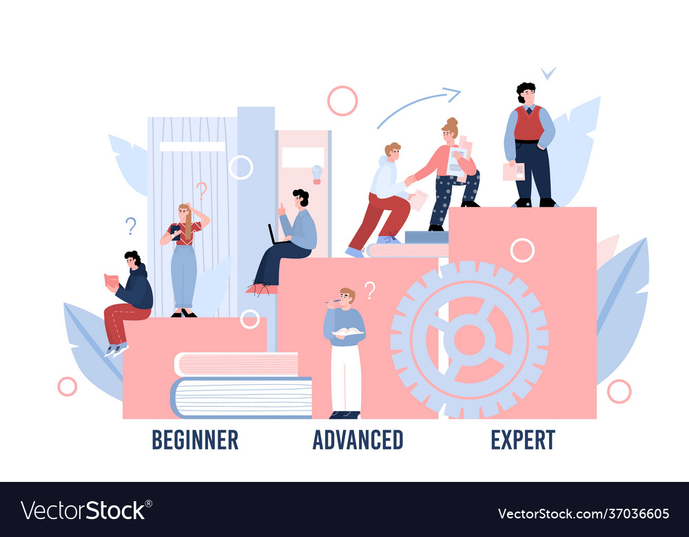 Concept professional skill level education Vector Image