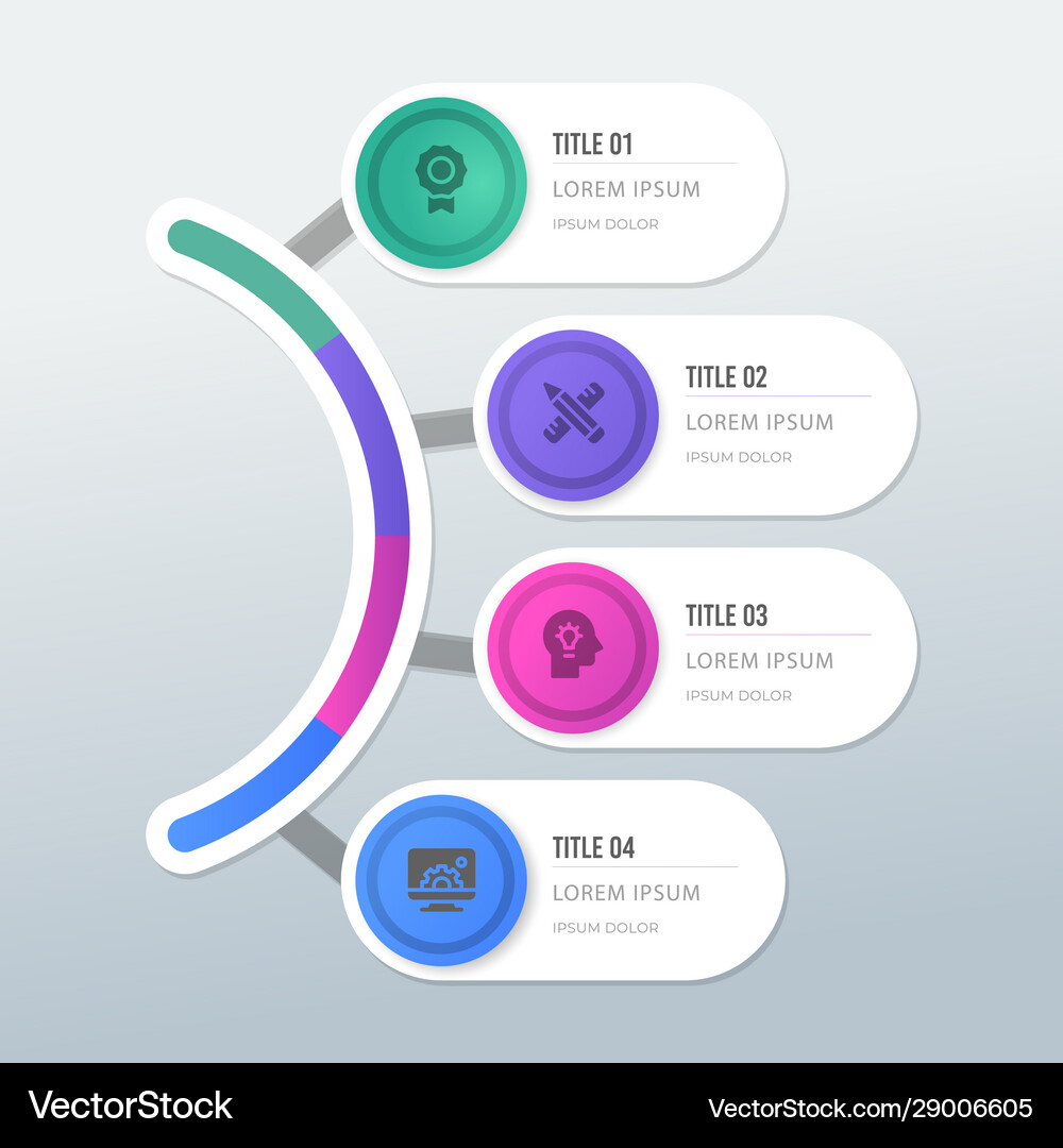 Digital business infographic design Royalty Free Vector