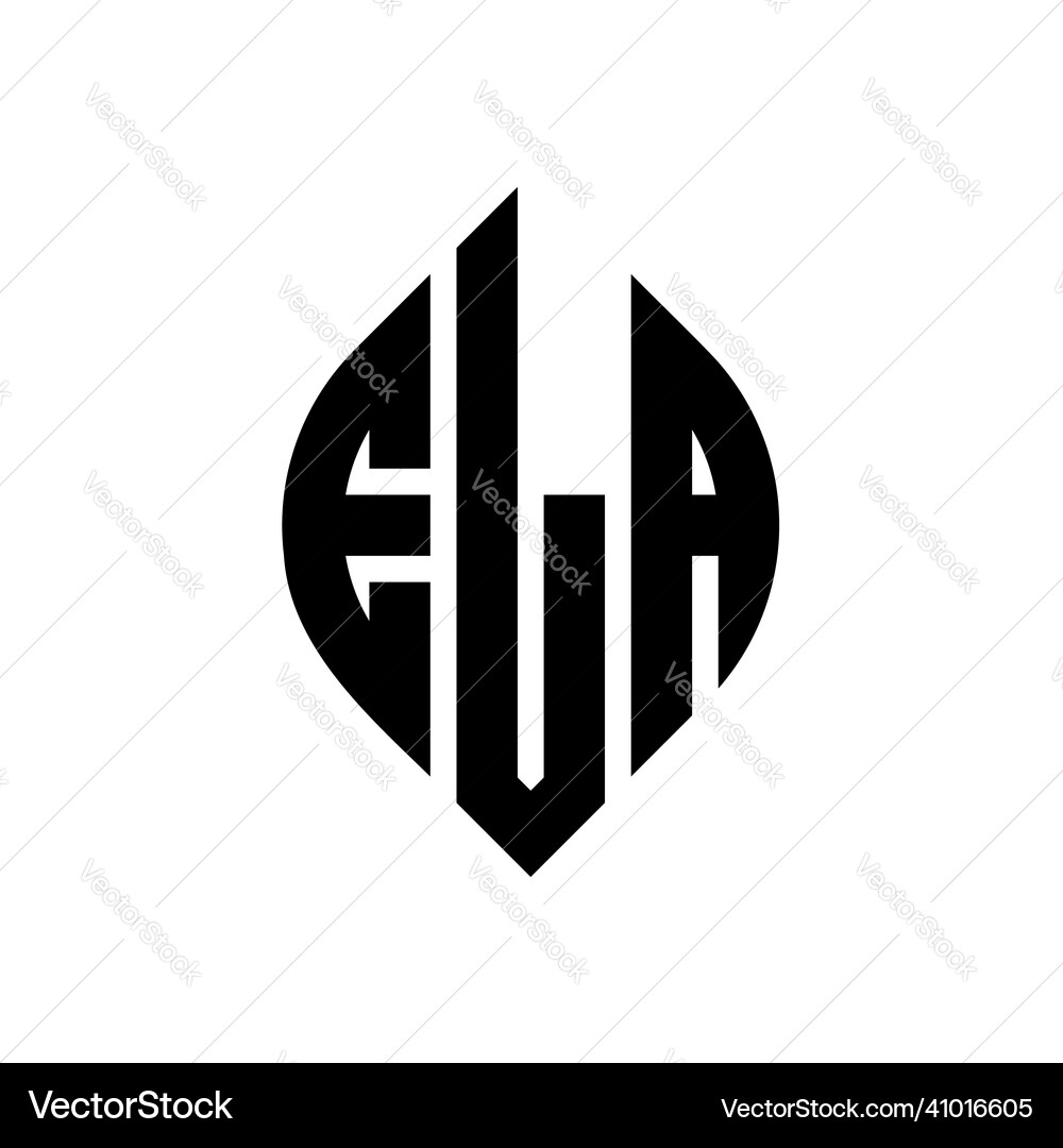 Ela circle letter logo design Royalty Free Vector Image