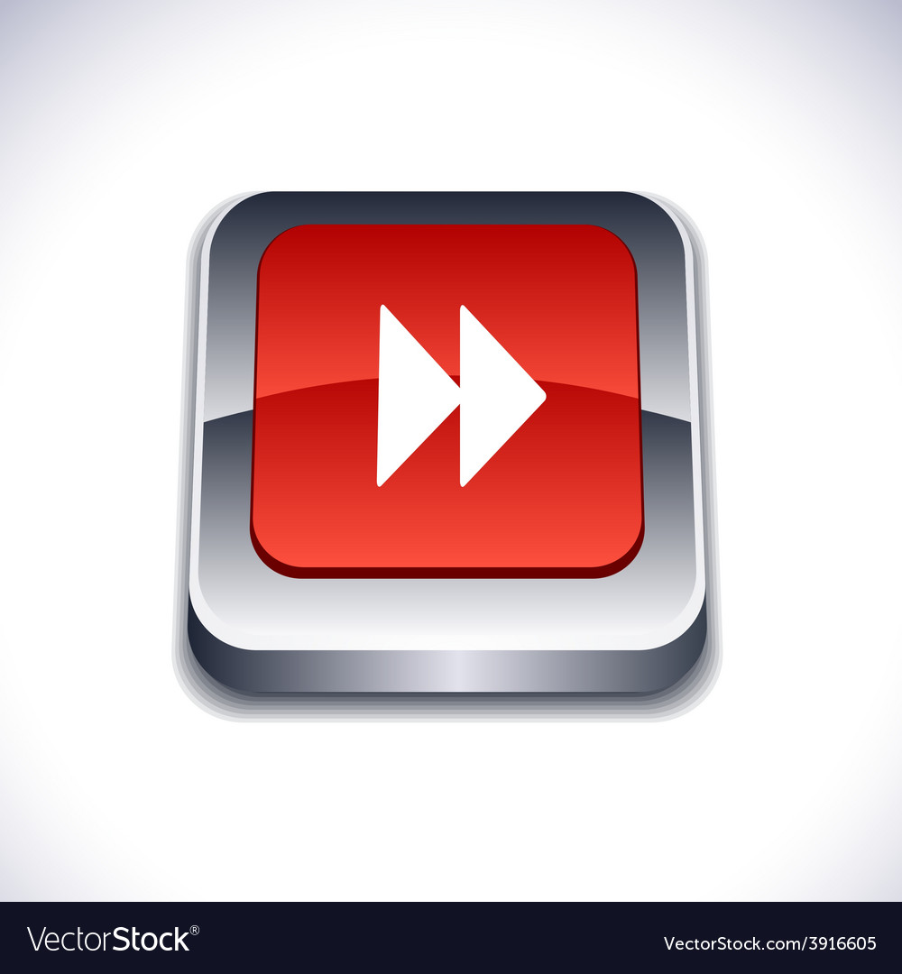 Forward 3d button Royalty Free Vector Image - VectorStock