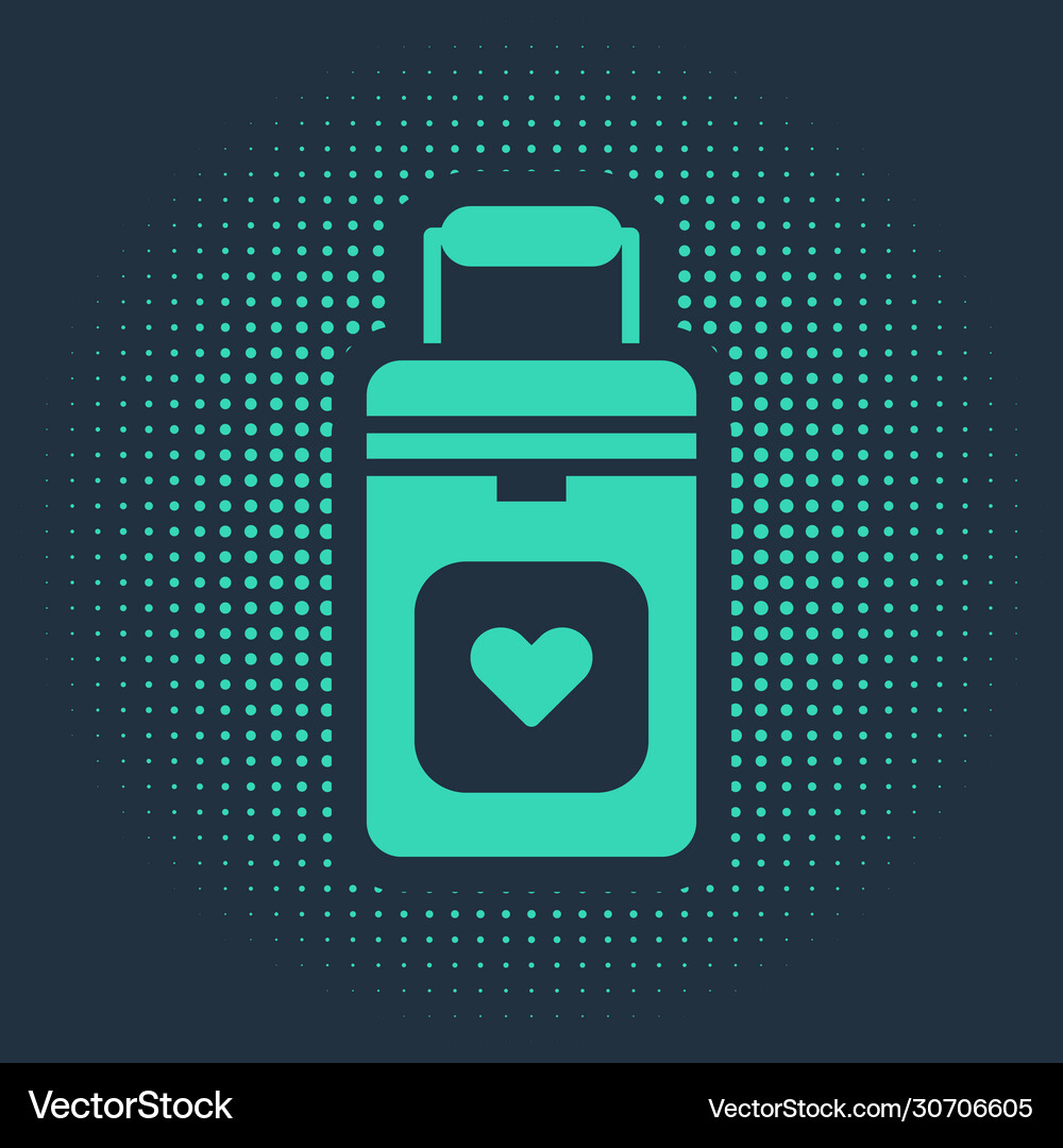 Green cooler box for human organs transportation Vector Image