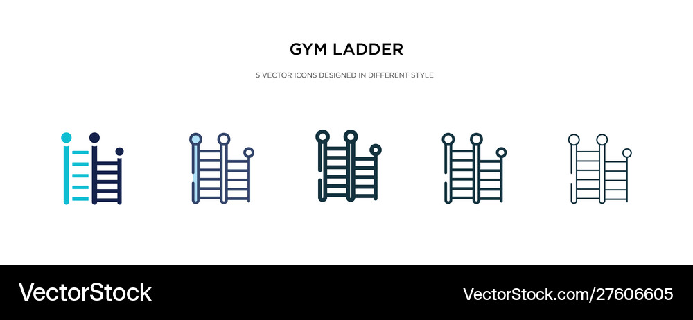 Gym ladder icon in different style two colored Vector Image