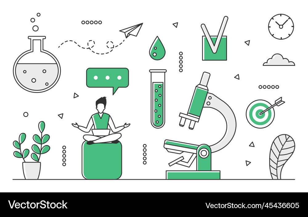 Laboratory chemistry research Royalty Free Vector Image