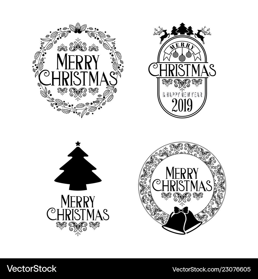 Merry christmas decoration Royalty Free Vector Image