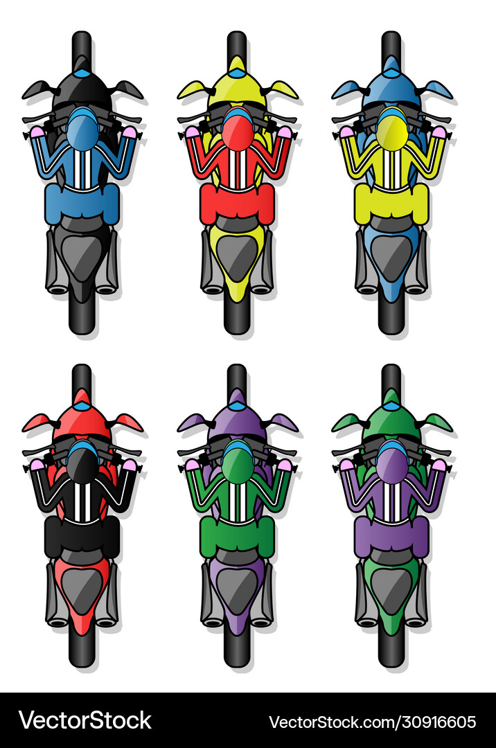 Motorcycle racing style cartoon Royalty Free Vector Image