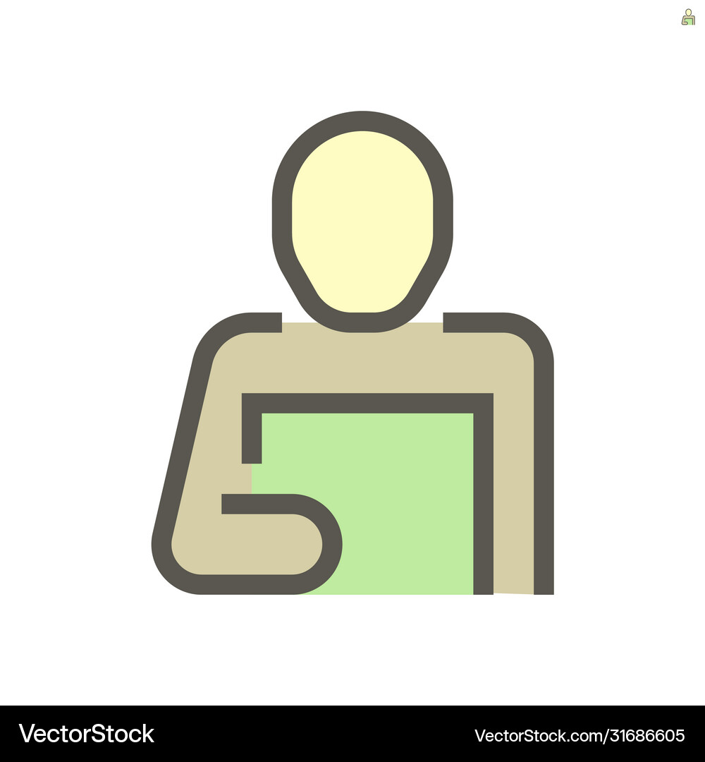 Person reading document icon design for business Vector Image