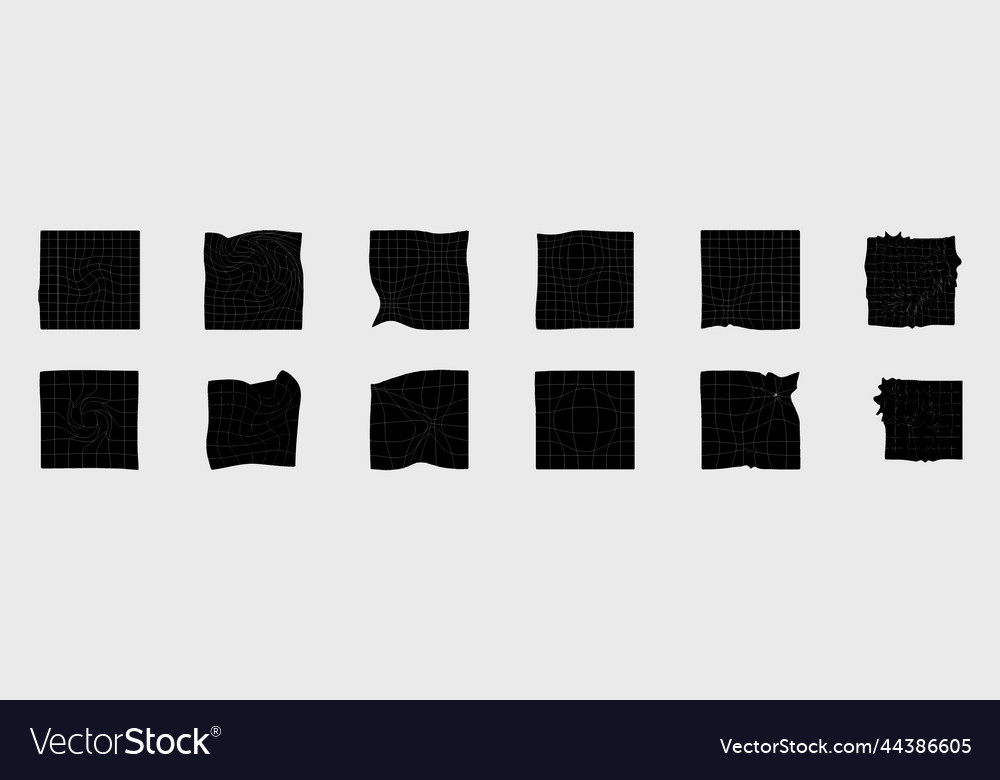 Retrofuturistic y2k geometry design elements Vector Image