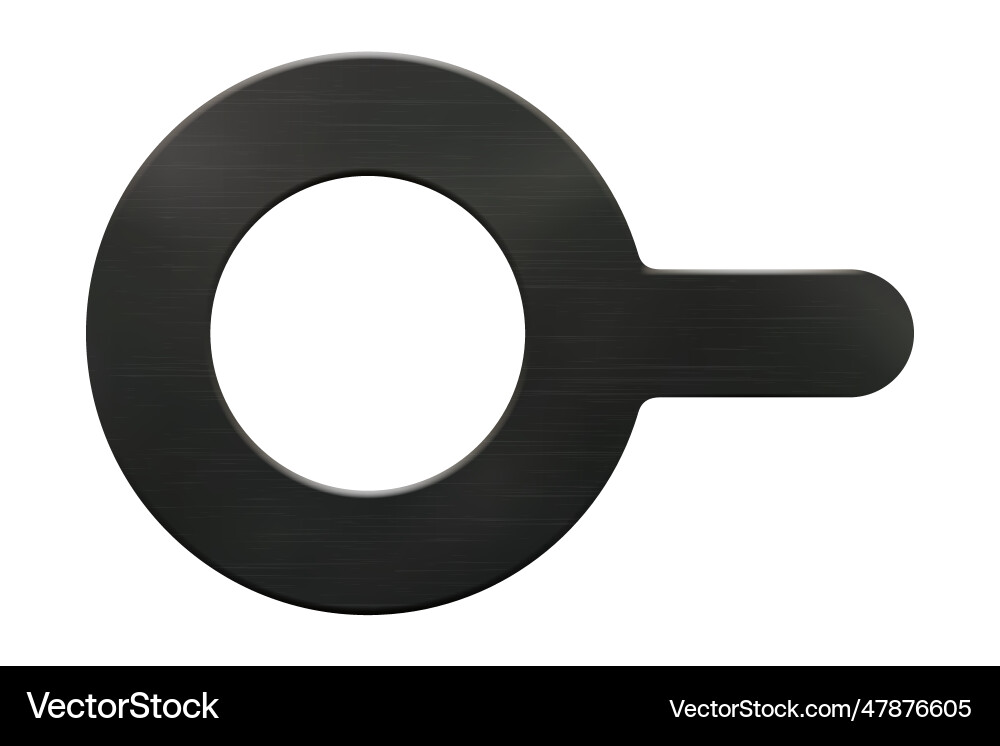 Round black rubber gasket with a protruding Vector Image