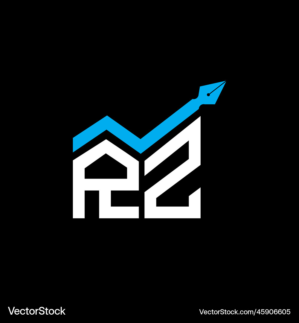 Rz letter logo creative design with graphic Vector Image