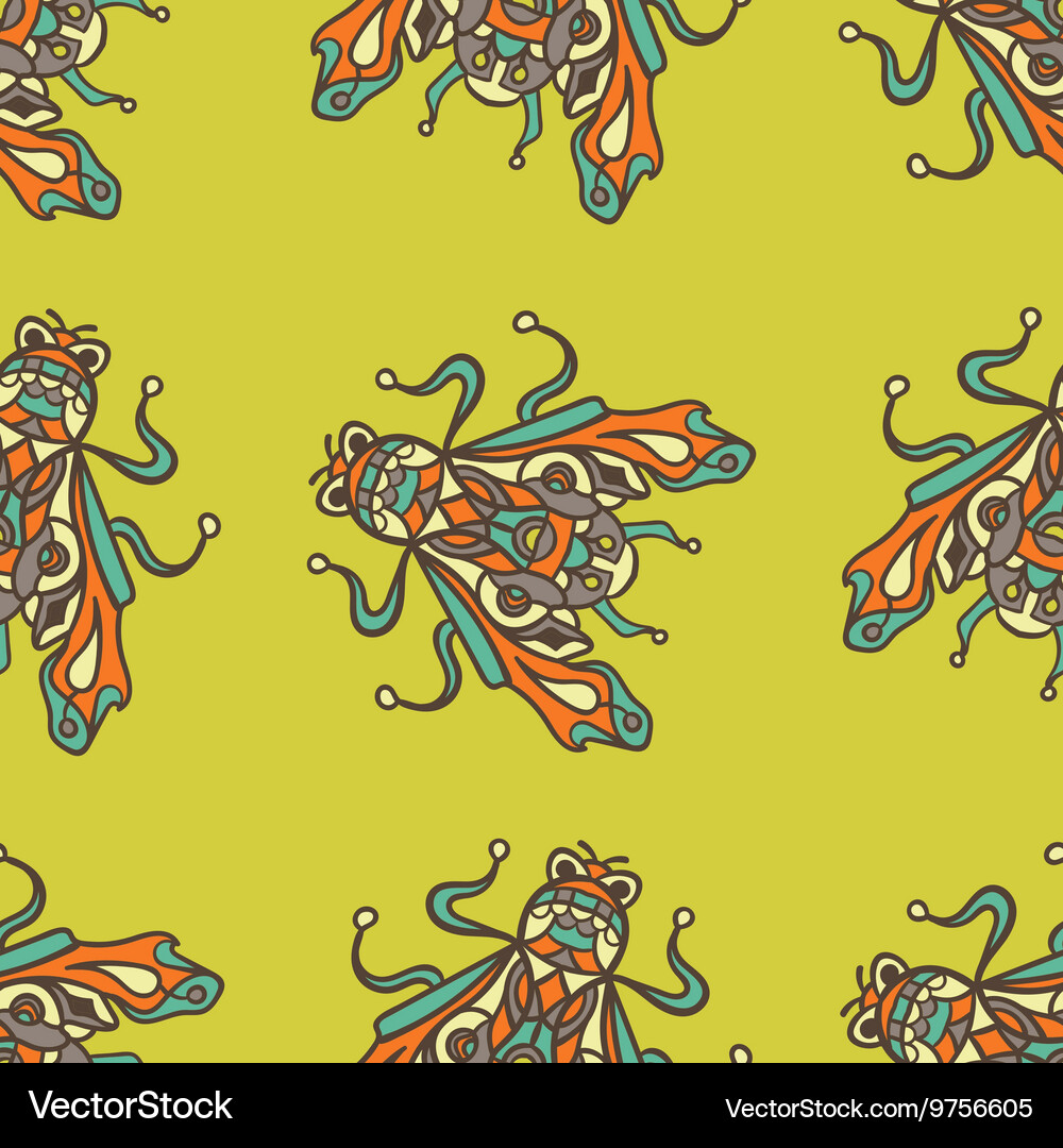 Small flies trendy a green Royalty Free Vector Image