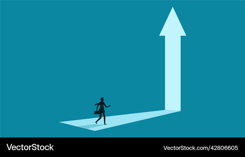 Solution and opportunity a businessman is looking Vector Image