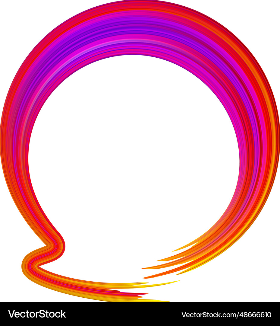 Abstract speech bubble with curve pink brush Vector Image