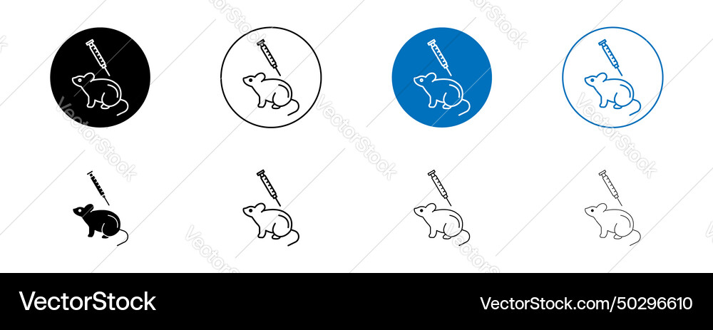 Animal testing icon set laboratory medical Vector Image