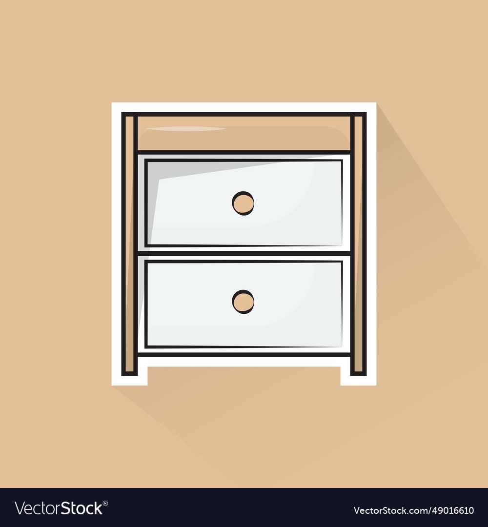 Bedside table Royalty Free Vector Image - VectorStock