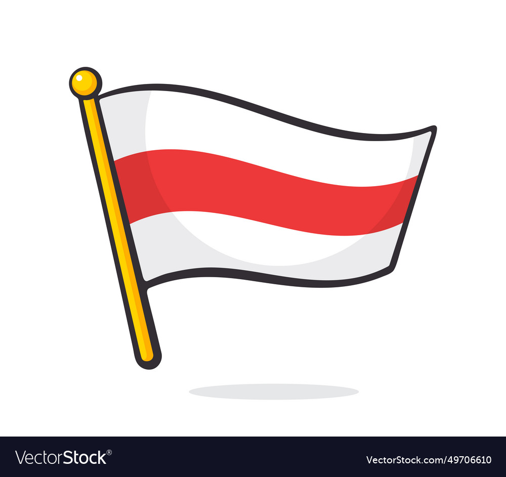 Belarusian opposition flag with red stripe Vector Image Belarusian opposition flag with red stripe Vector Image