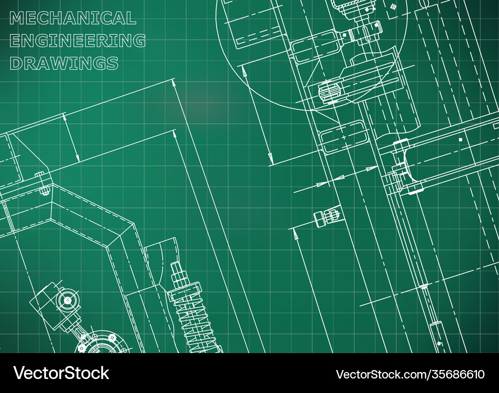 Blueprint sketch engineering cover flyer banner Vector Image