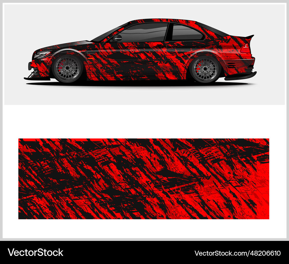 Car wrap livery design ready print wrap design Vector Image