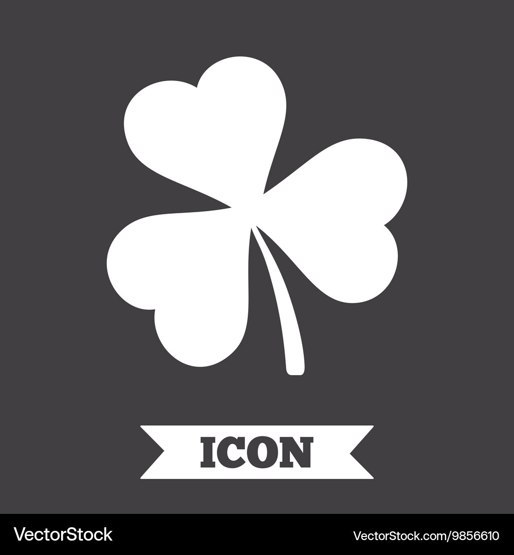 Klee mit drei Blätter Zeichen Stpatrick Symbol Vektorbild