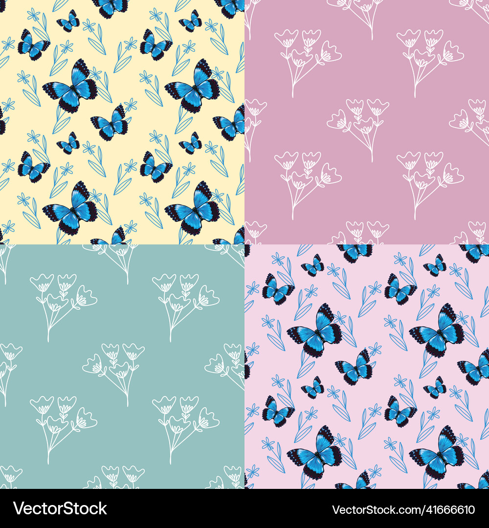 Cute florals seamless design for fabric Royalty Free Vector